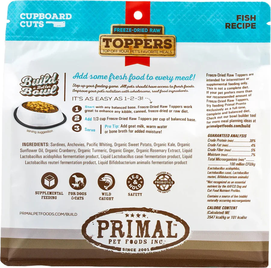 PRIMAL - Topper - Freeze-Dried - Cupboard Cuts - Fish – maplepaw